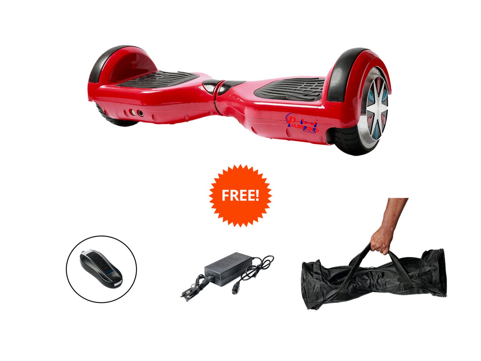 PB6+ Red Hoverboard – Durable Scooter for All Ages in India